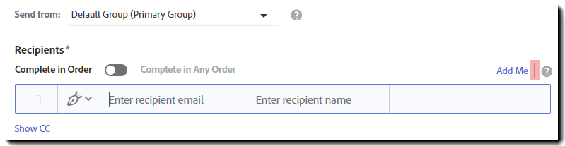 Enable recipient groups